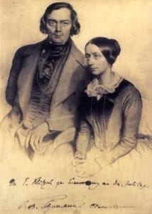 Robert and Clara Schumann. By Eduard Kaiser. 1847. Via Wikimedia